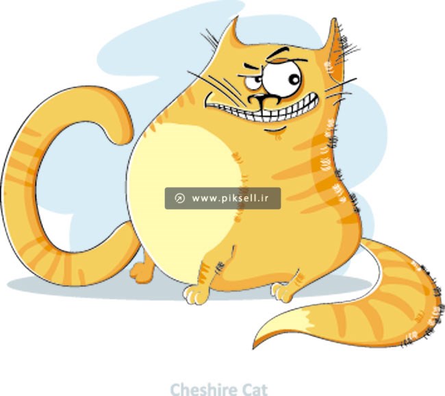 دانلود طرح گرافیکی و کارتونی گربه یا Cat نارنجی